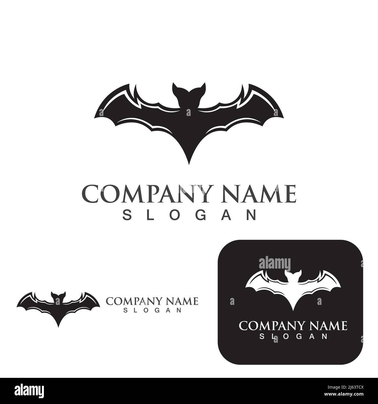 Bat logo vector icon template illustration design Stock Vector Image ...