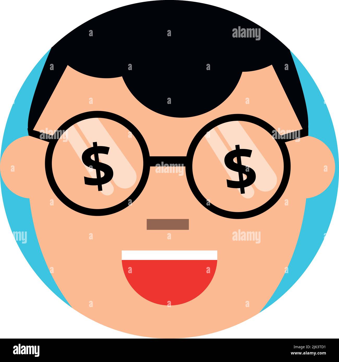 Greed face Stock Vector Images - Alamy