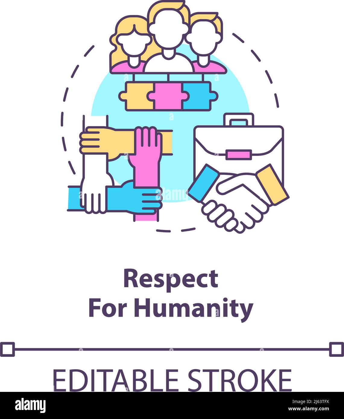 Respect for humanity concept icon Stock Vector Image & Art - Alamy