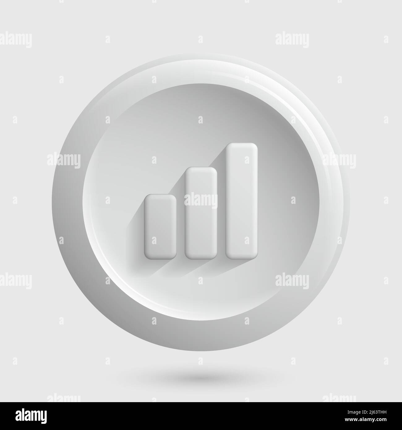 White Signal Icon. Isolated Round Element. Vector illustration Stock ...
