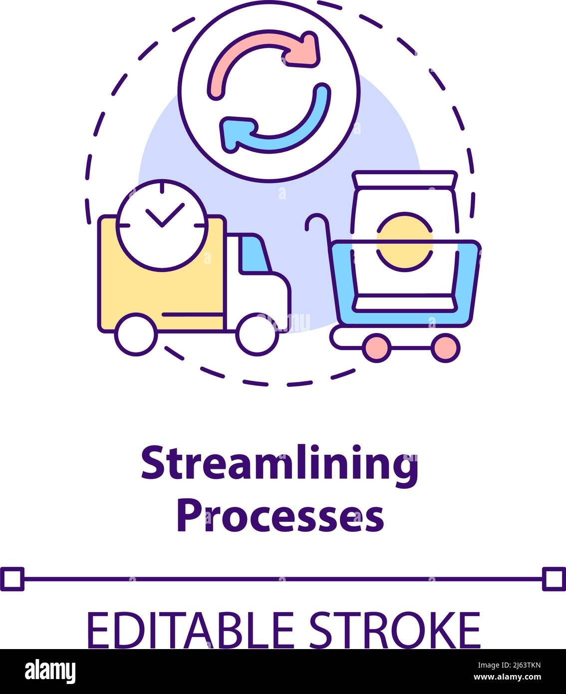 Streamlining processes concept icon Stock Vector Image & Art - Alamy