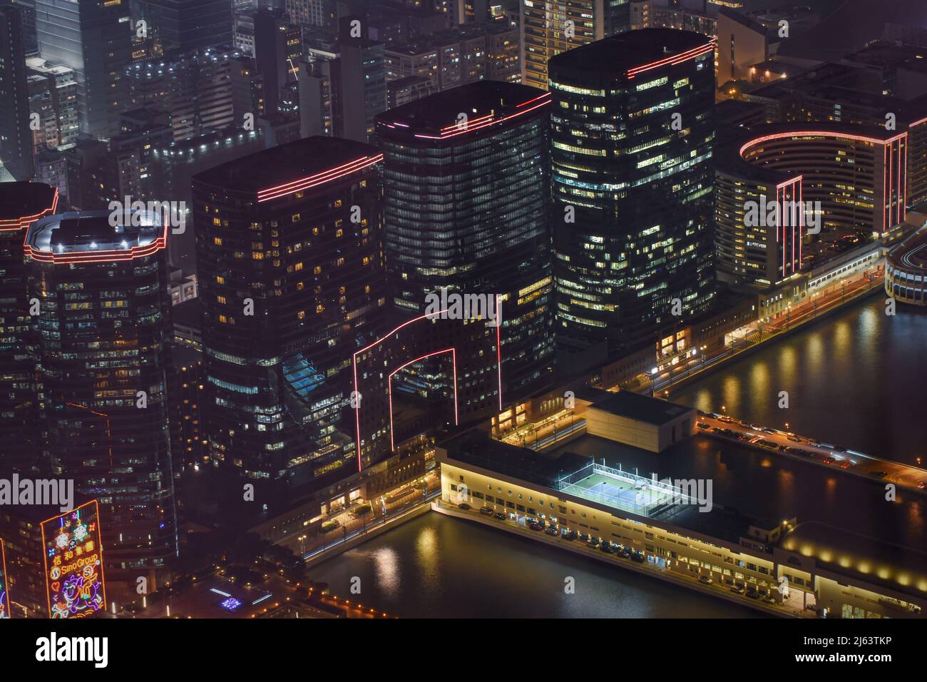 Beautiful view of the ocean terminal from sky100 observation deck Stock ...