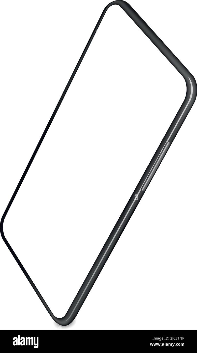 Blank phone screen mockup. Realistic display frame Stock Vector Image ...