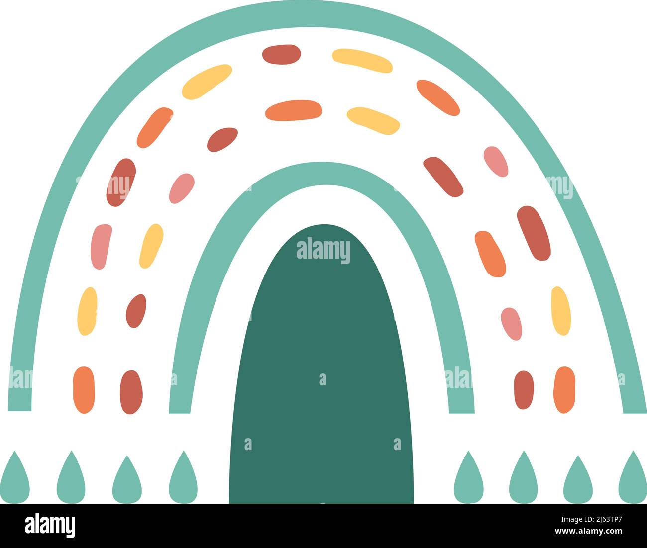 Decorative rainbow symbol. Cute childish nursery print Stock Vector ...