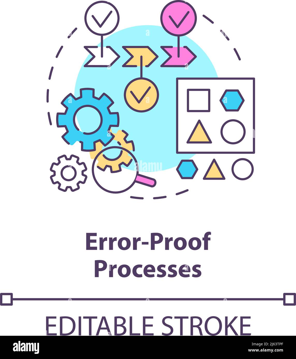 Error proof processes concept icon Stock Vector Image & Art - Alamy