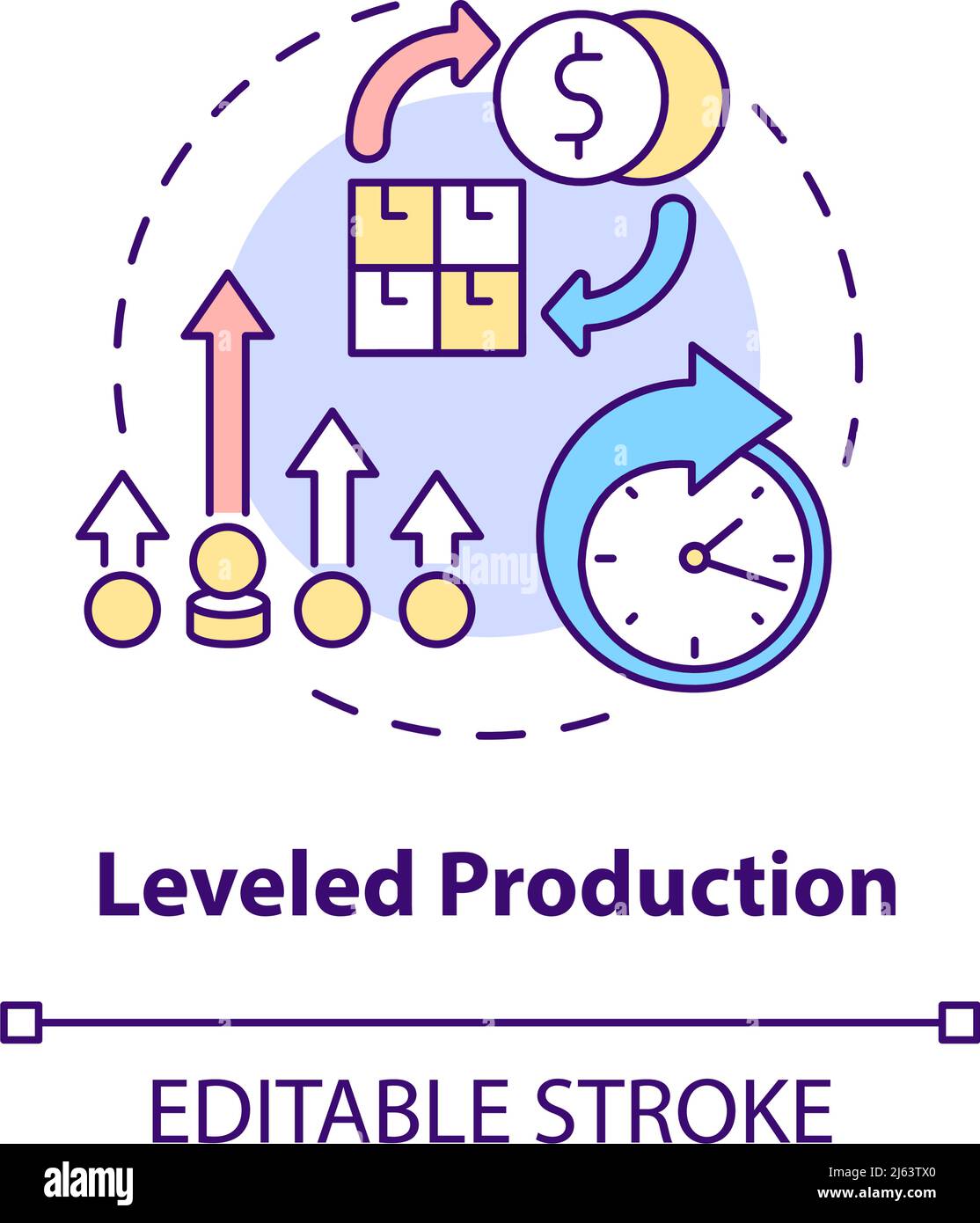 Leveled production concept icon Stock Vector Image & Art - Alamy