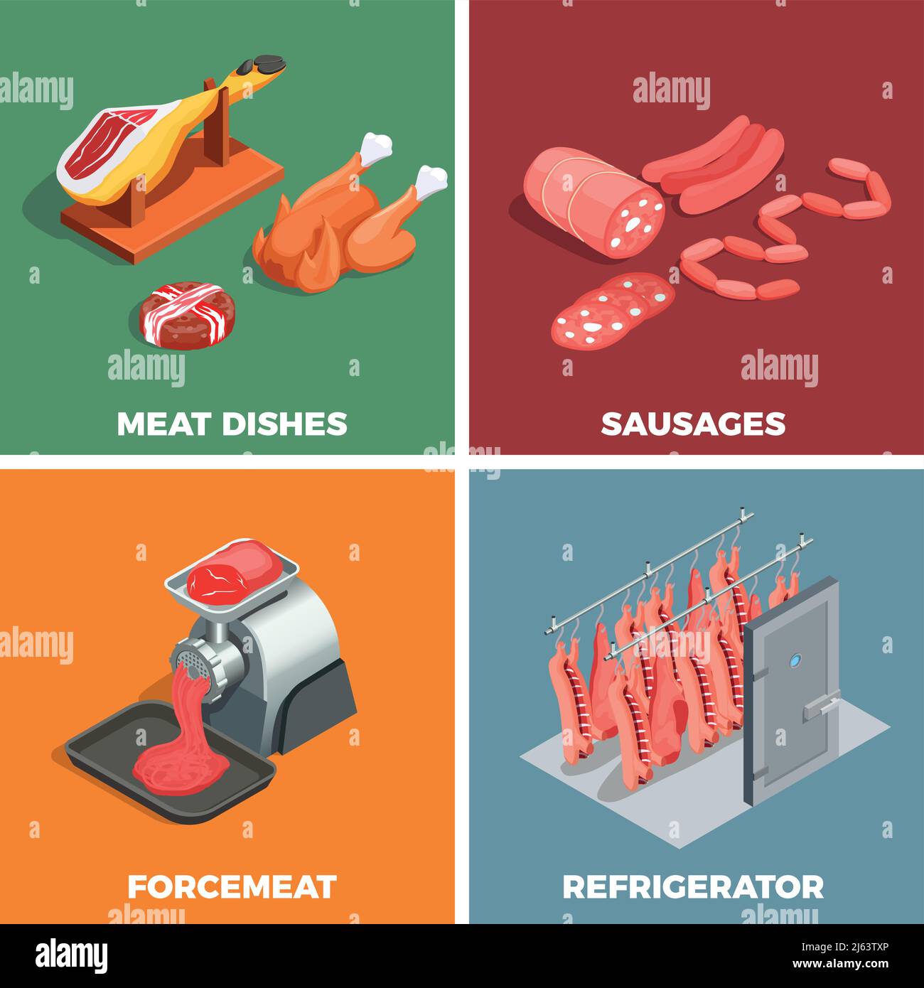 Frozen Beef Carcass Stock Vector Images Alamy