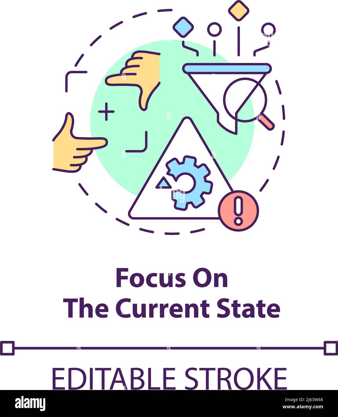 Focus on current state concept icon Stock Vector Image & Art - Alamy