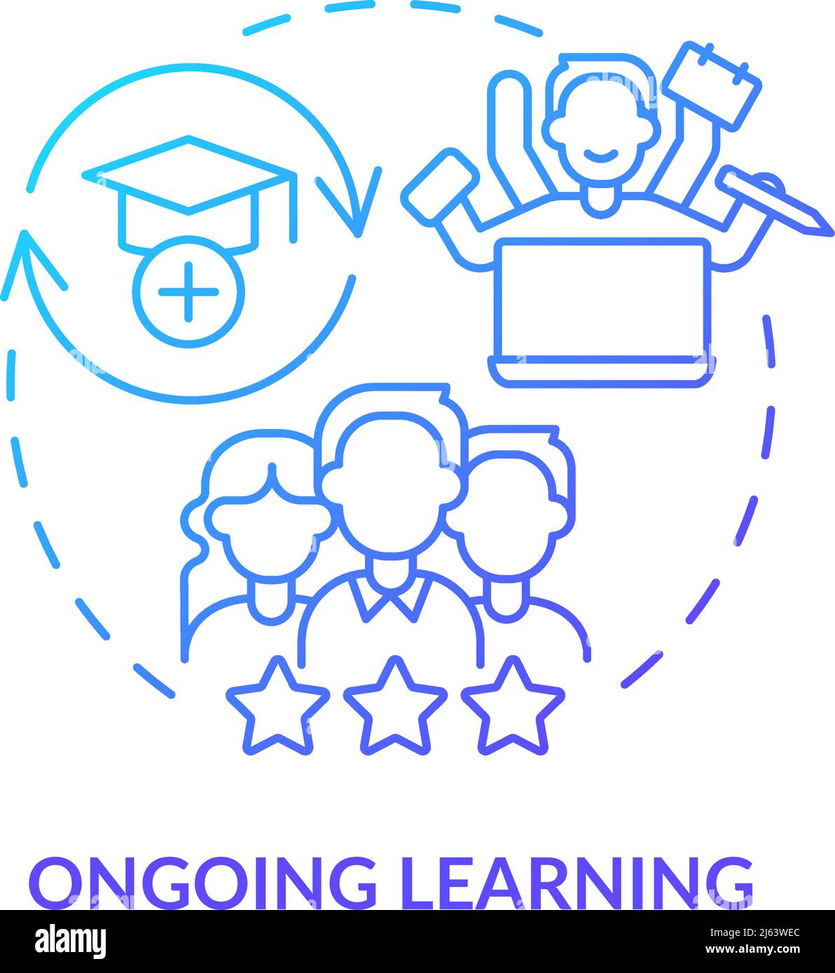 Ongoing learning blue gradient concept icon Stock Vector Image & Art ... Ongoing learning blue gradient concept icon Stock Vector Image & Art ...