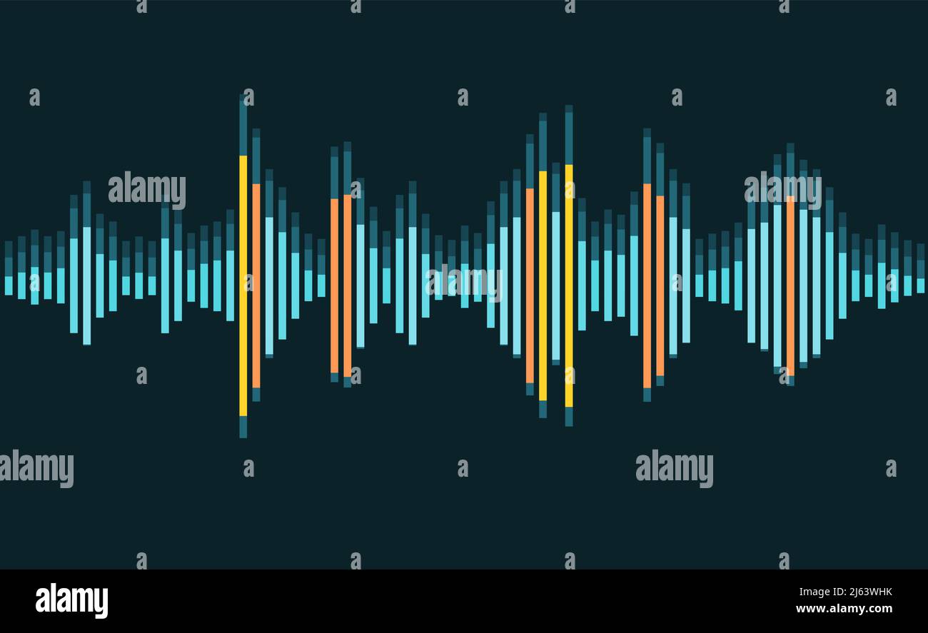 Audio Levels Simple Vector Sound Wave Display Audio Waveform Graphics Stock Vector Image And Art