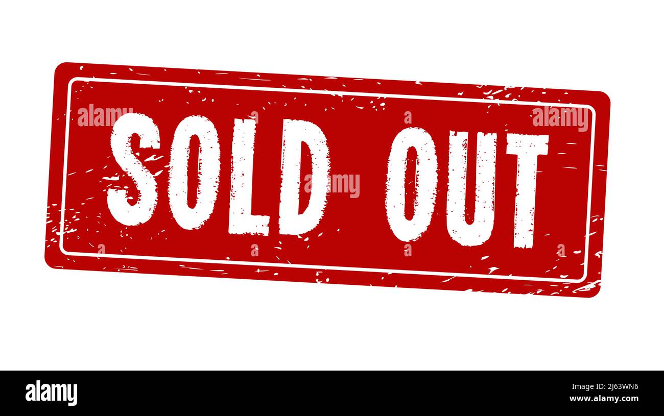 Sold out red rubber stamp. Vector stamp illustration Stock Vector Image ...