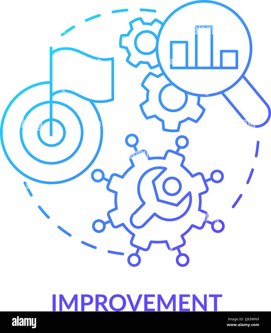Improvement blue gradient concept icon Stock Vector Image & Art - Alamy