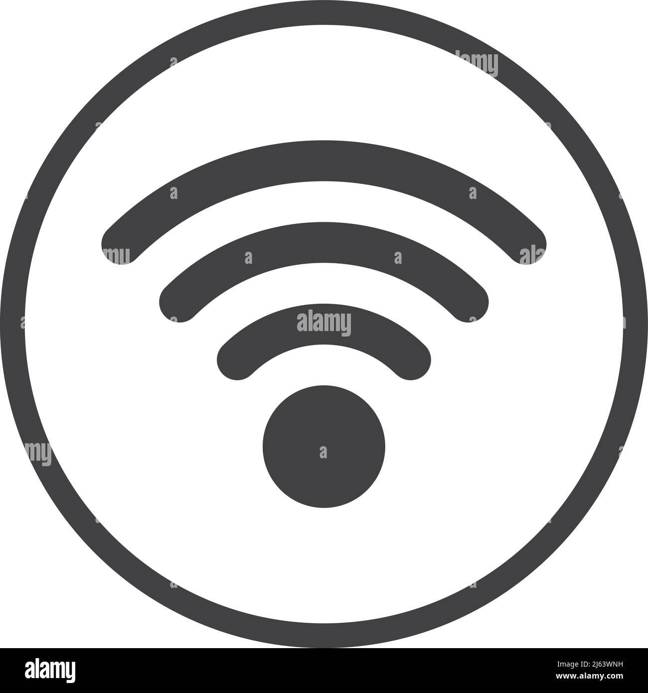 Wi-fi spot label. Wireless net round icon Stock Vector Image & Art - Alamy