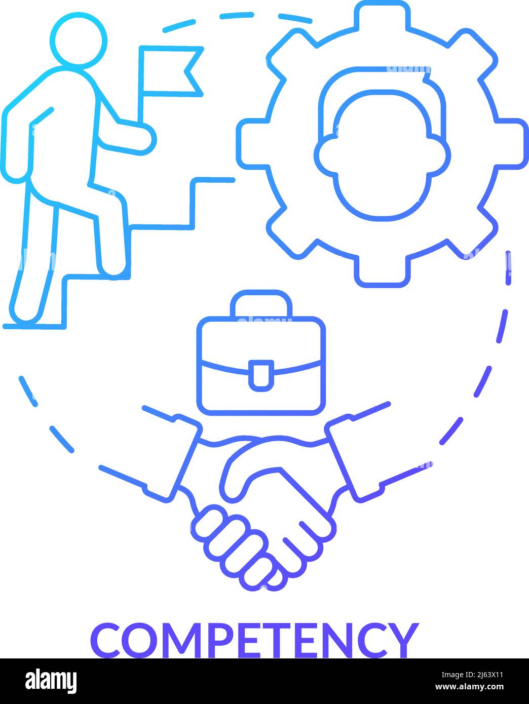 Competency blue gradient concept icon Stock Vector Image & Art - Alamy