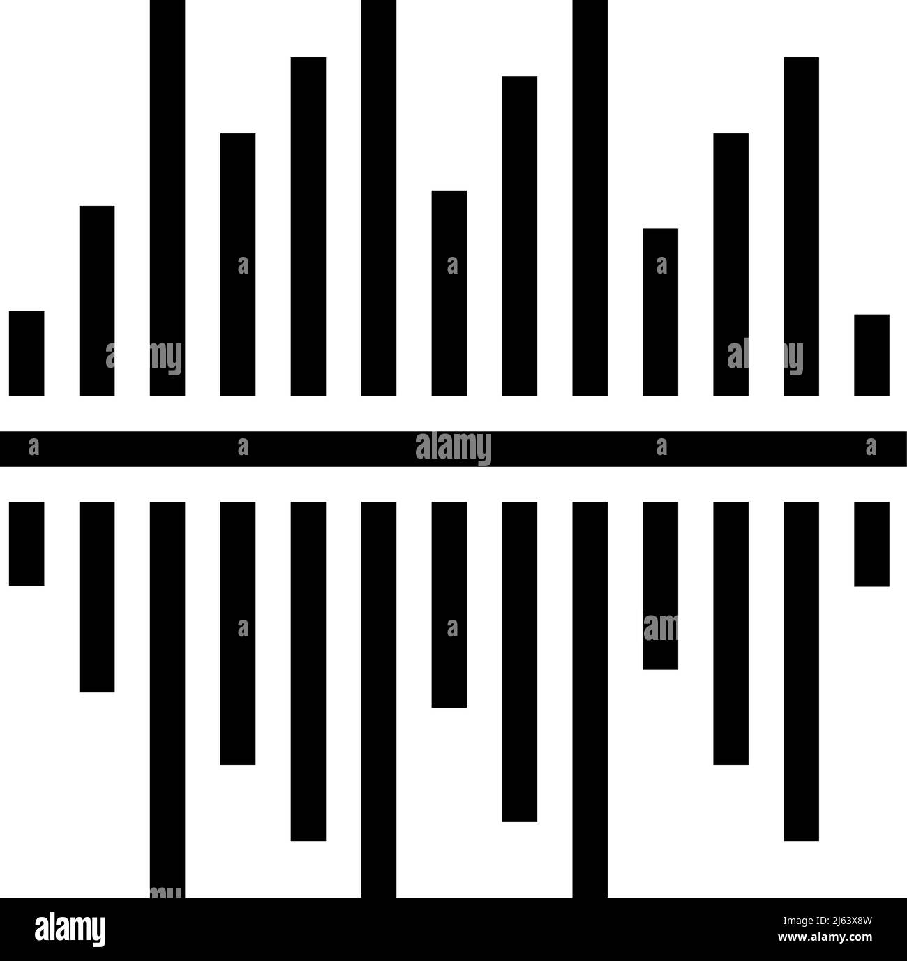 Sound frequency symbol. Audio signal record icon Stock Vector Image ...