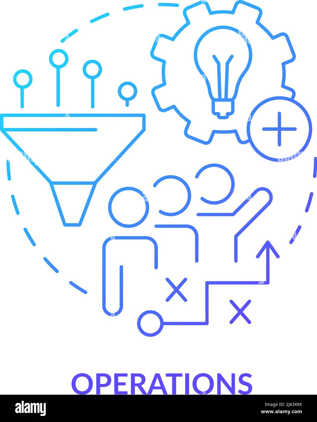 Operations blue gradient concept icon Stock Vector Image & Art - Alamy