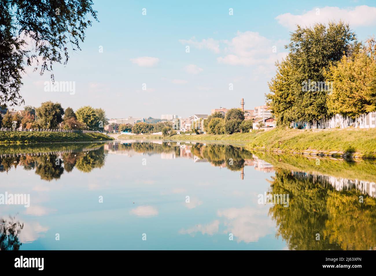 Beautiful city promenade on a sunny day Stock Photo - Alamy
