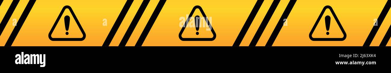 Attention barrier tape. Yellow danger sign border Stock Vector Image ...