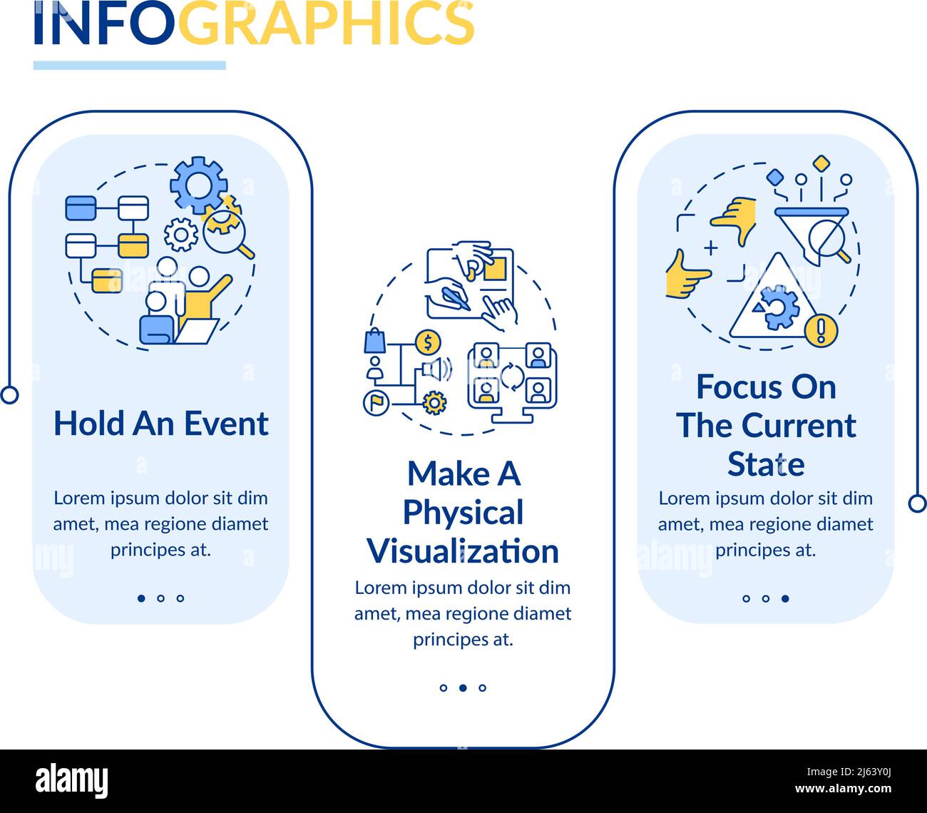 Value stream mapping practices blue rectangle infographic template ...
