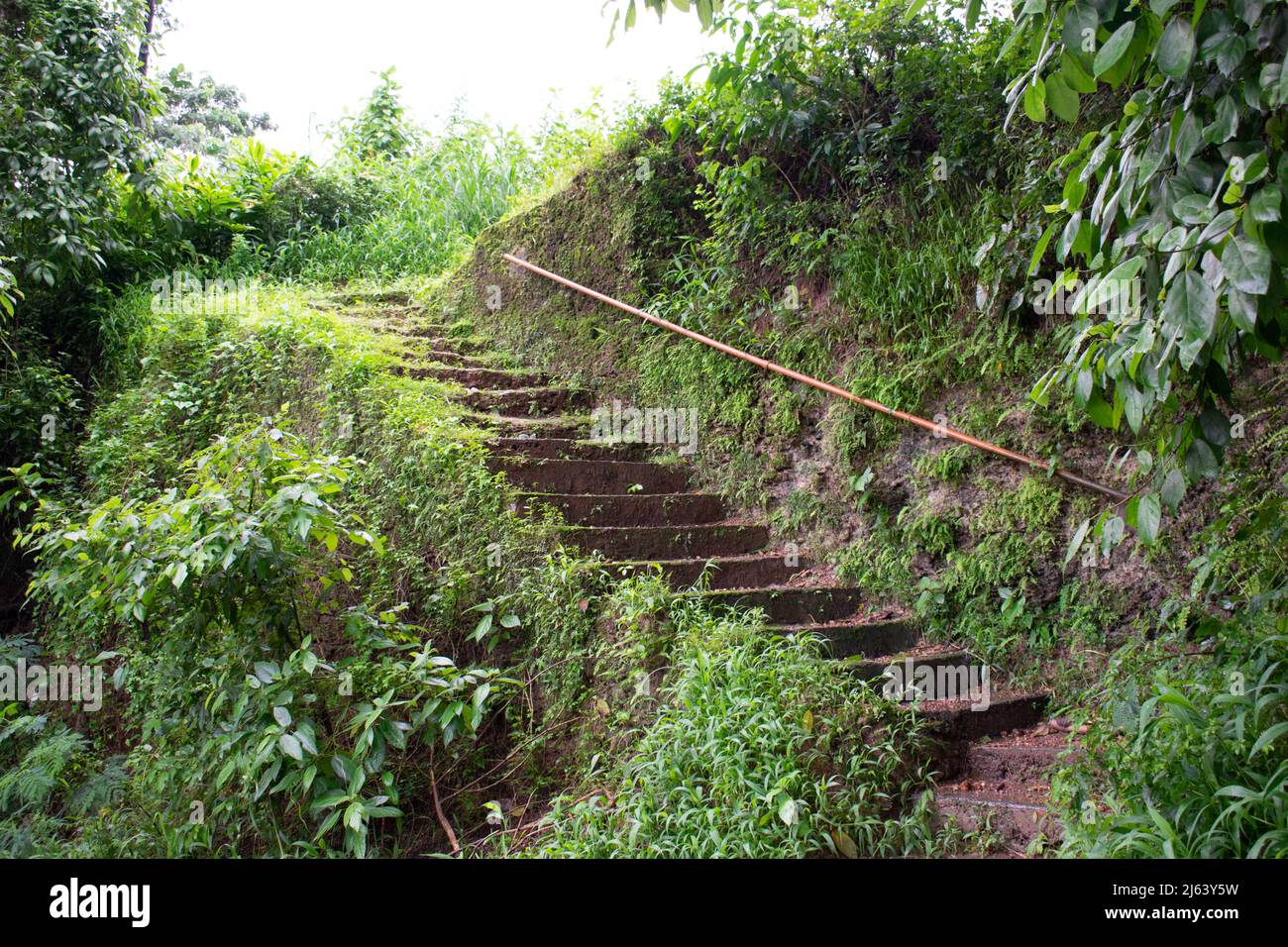 View of stairs and steps to village Stock Photo - Alamy