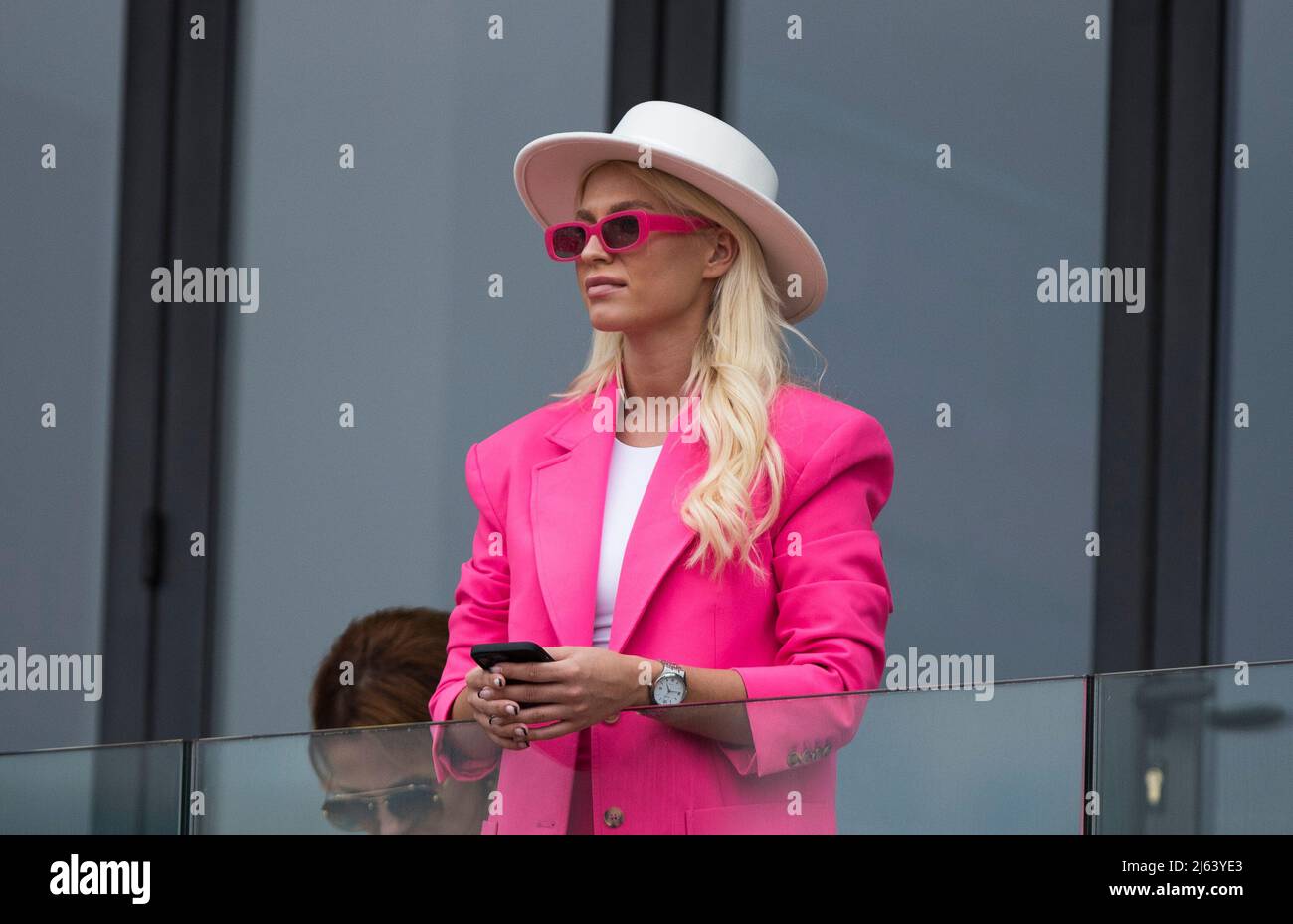 Djordje Djokovic's girlfriend Saska Veselinov looks on Stock Photo - Alamy