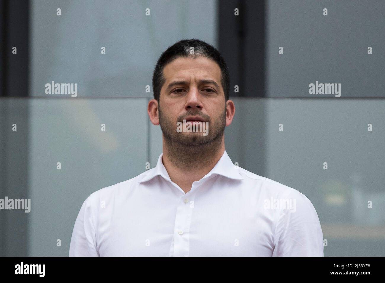 Serbian minister of sport Vanja Udovicic looks on Stock Photo - Alamy