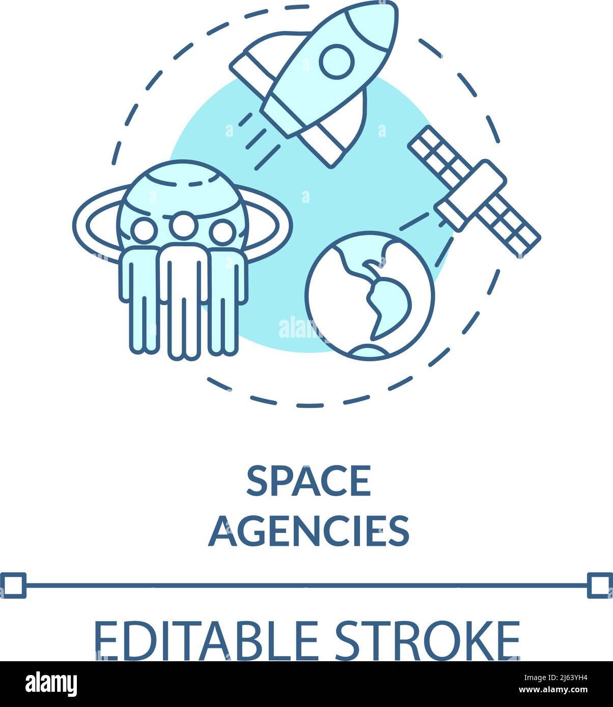 Space agencies turquoise concept icon Stock Vector Image & Art - Alamy