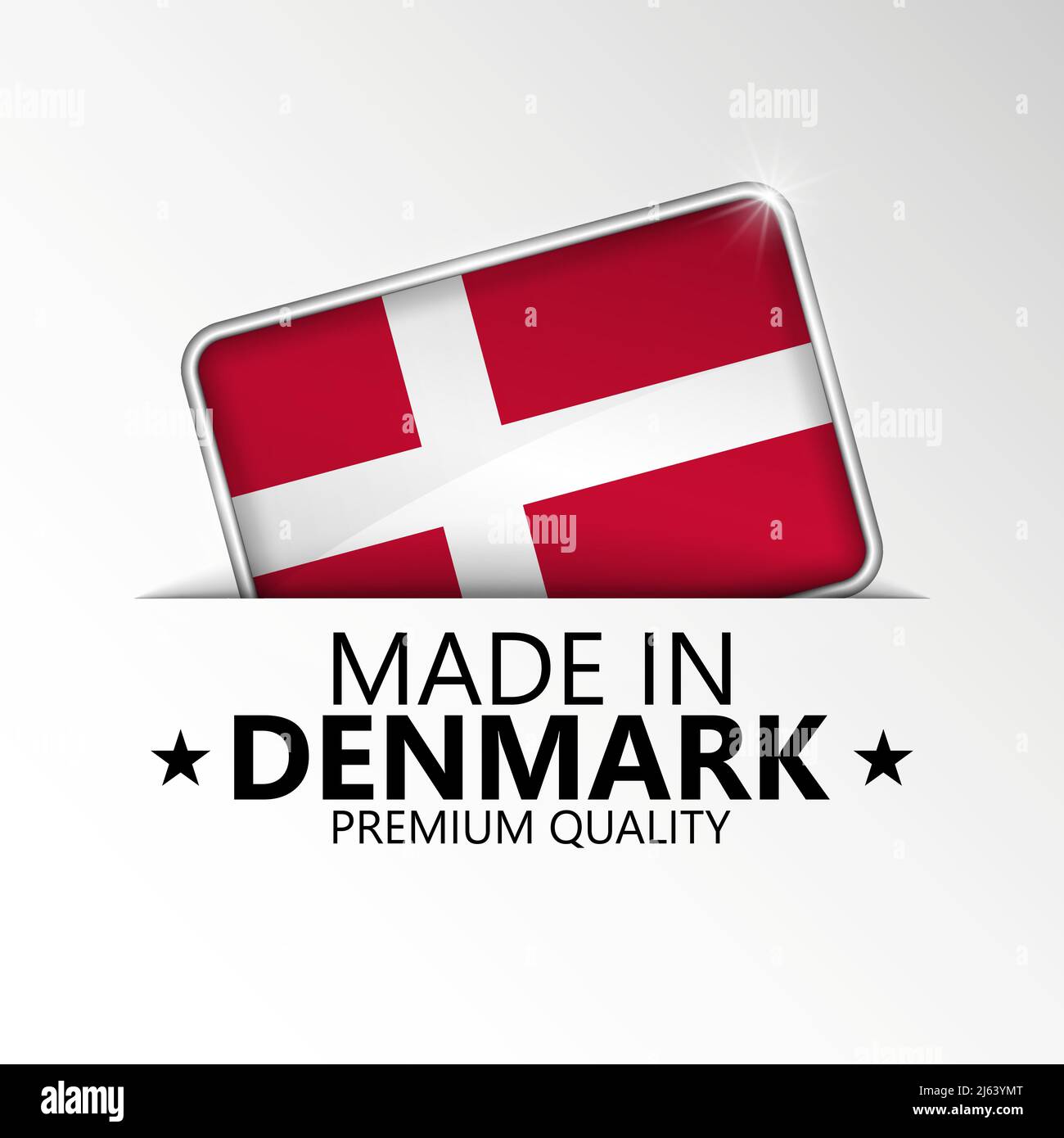 Made in Denmark graphic and label. Element of impact for the use you ...