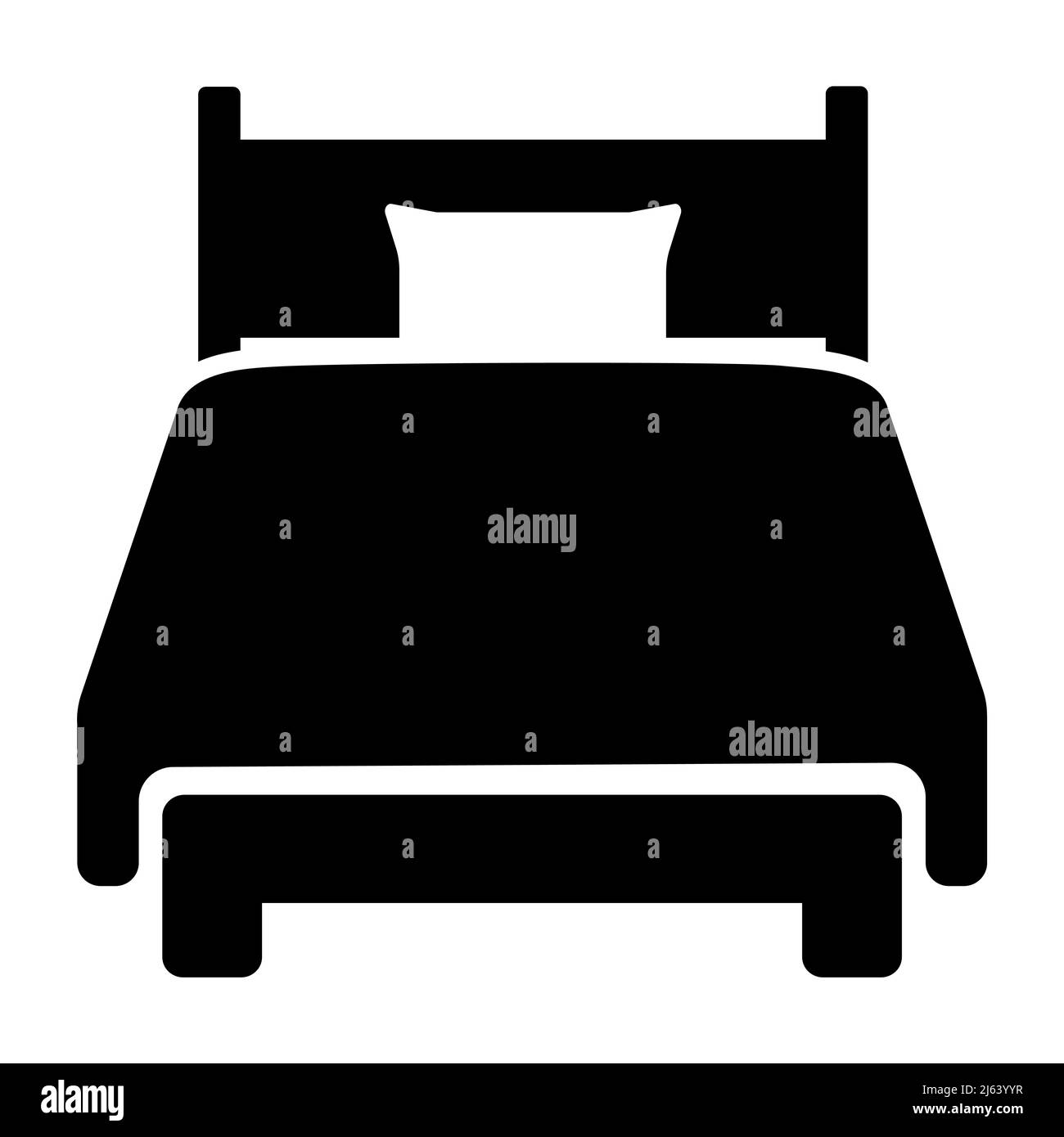 Bed icon. Vector illustration isolated on white background Stock Vector ...