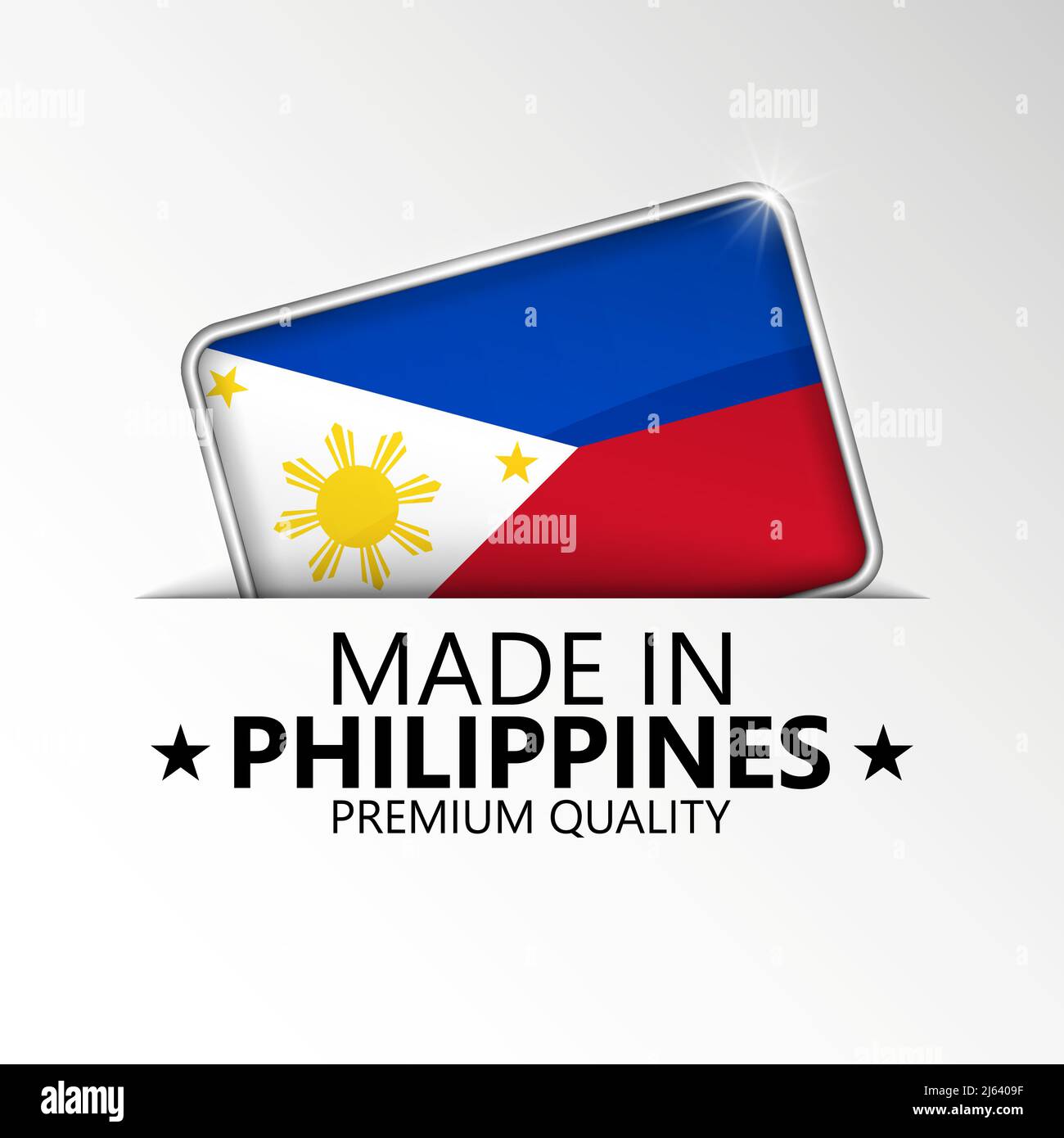Made in Philippines graphic and label. Element of impact for the use ...