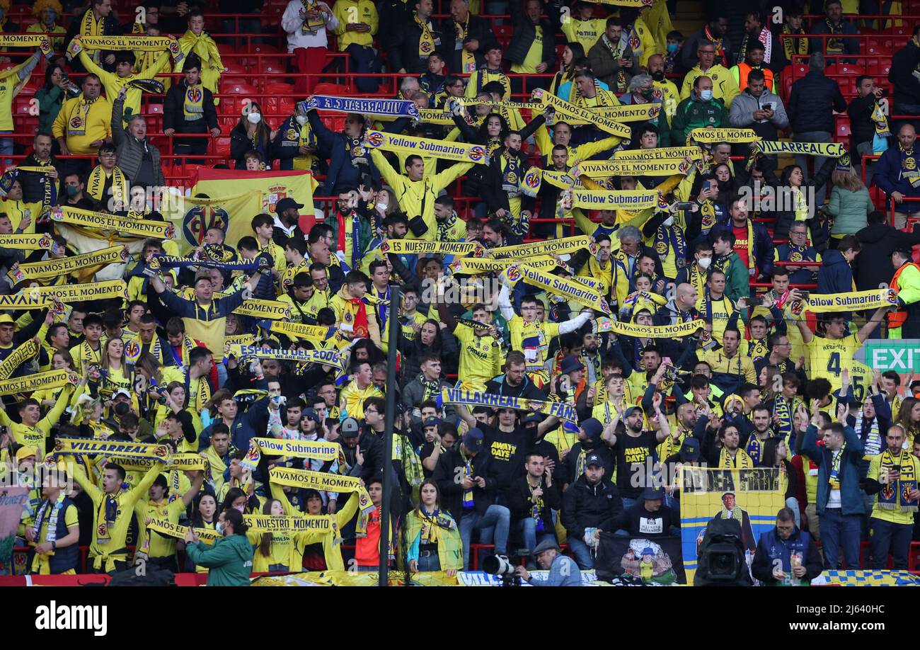 Villarreal fans anfield hi-res stock photography and images - Alamy