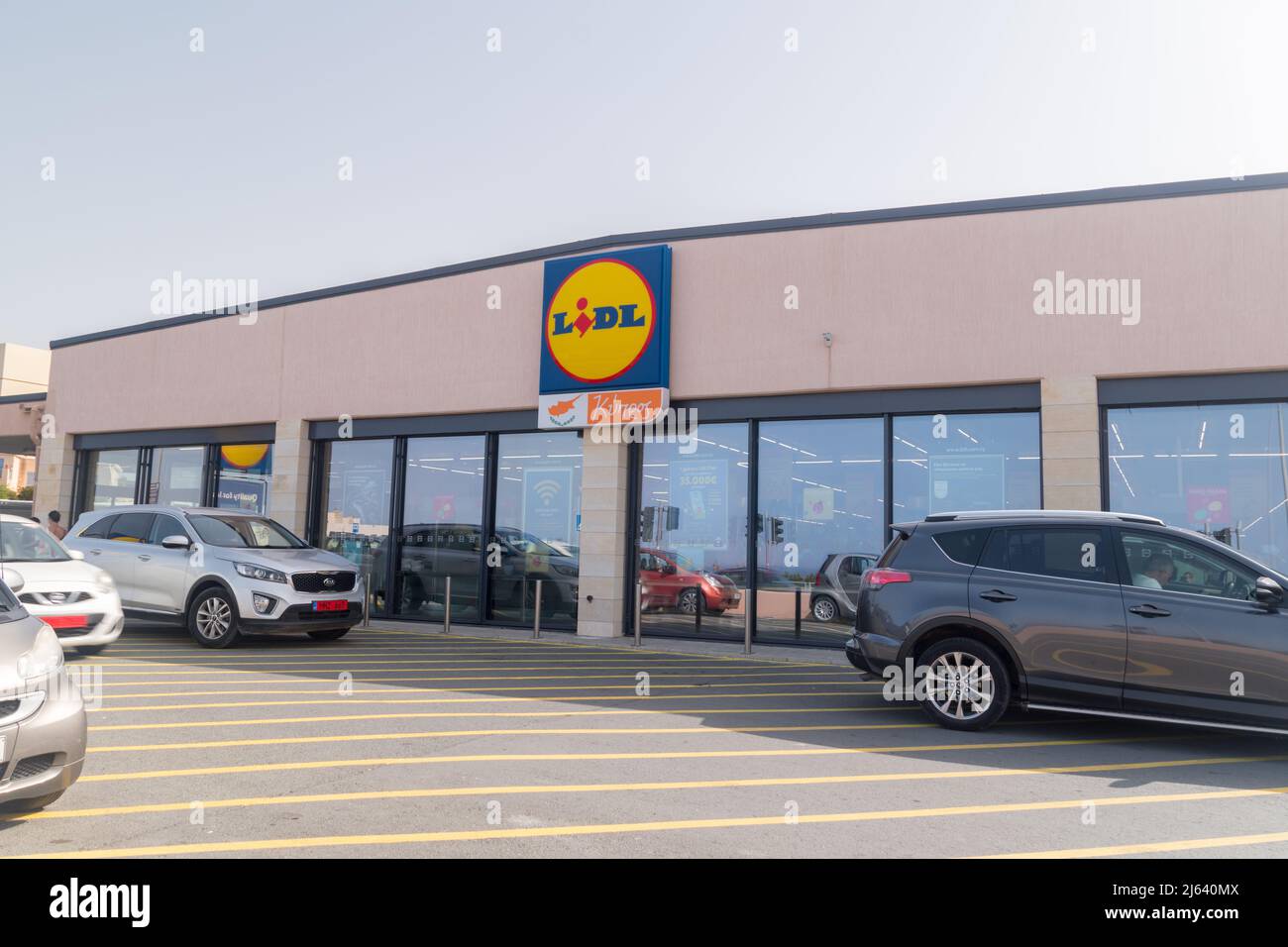 Paphos, Cyprus - April 2, 2022: Lidl supermarket in Cyprus Stock Photo ...