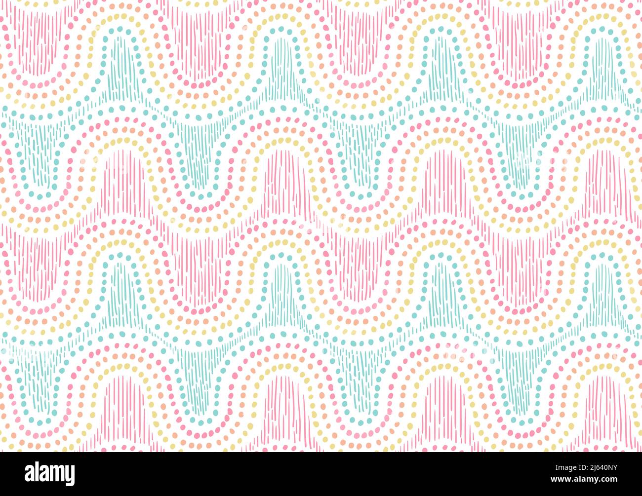 Wave dots and stripe texture. Doodle abstract vector illustration Stock ...