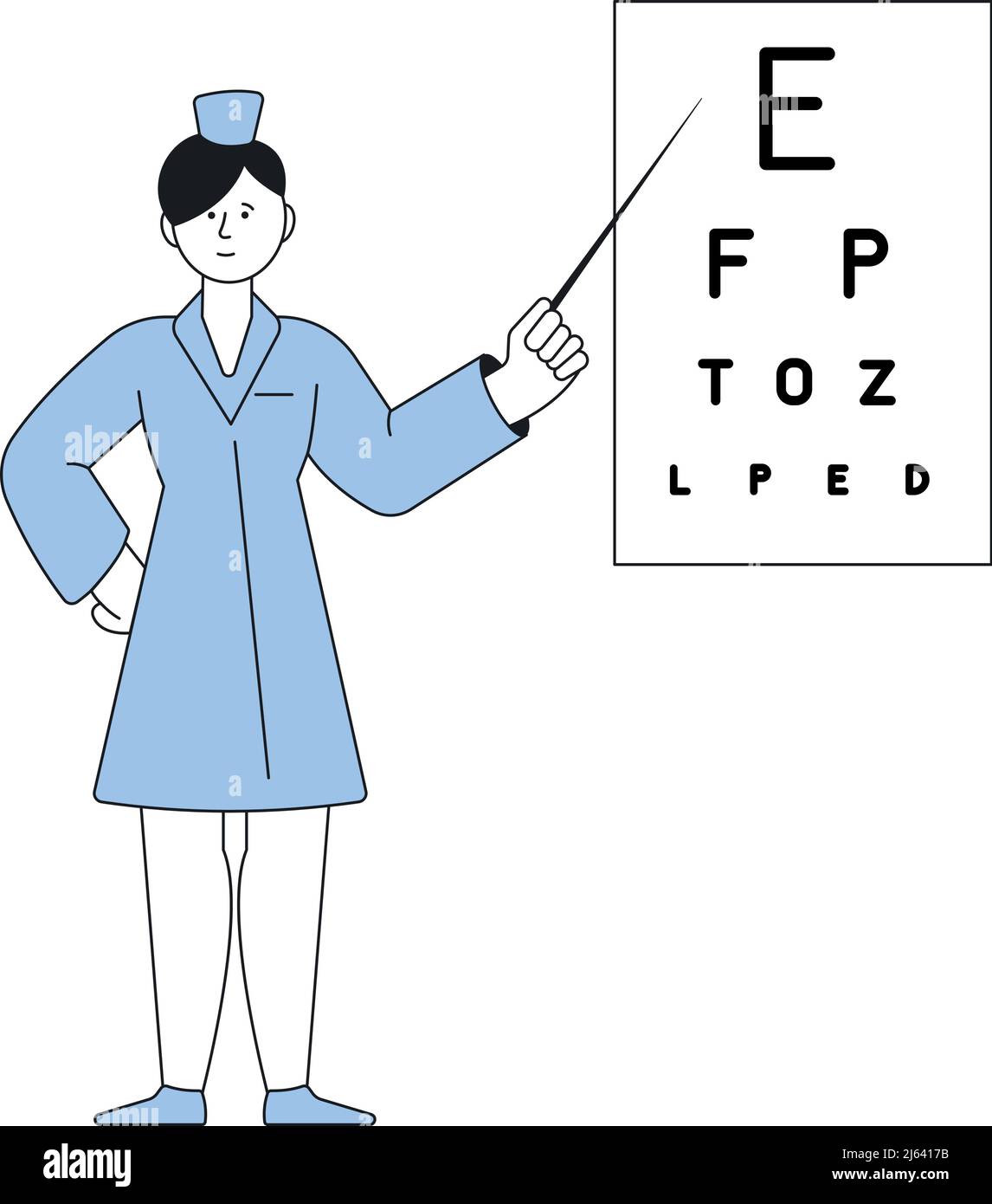 Female optician doctor Stock Vector Images - Alamy