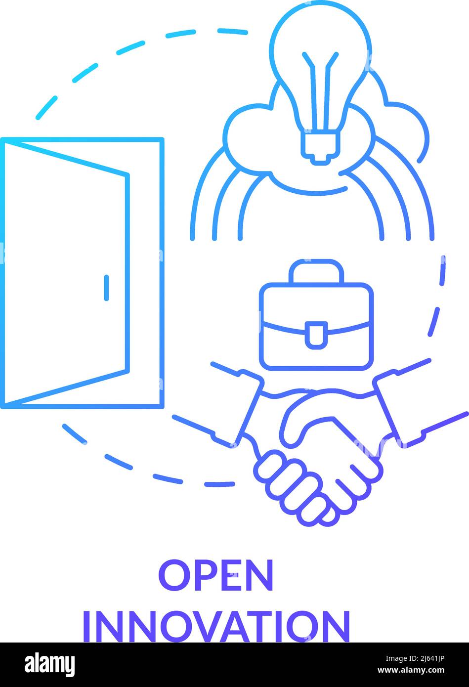 Open innovation blue gradient concept icon Stock Vector Image & Art - Alamy