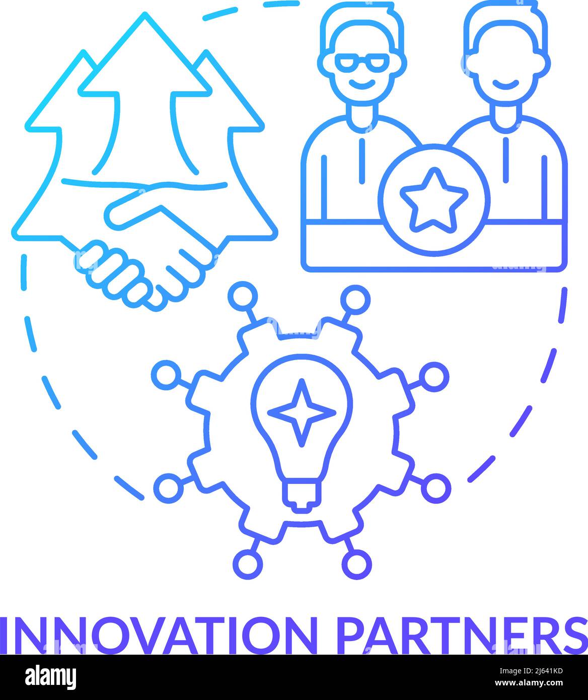 Innovation partners blue gradient concept icon Stock Vector Image & Art ...