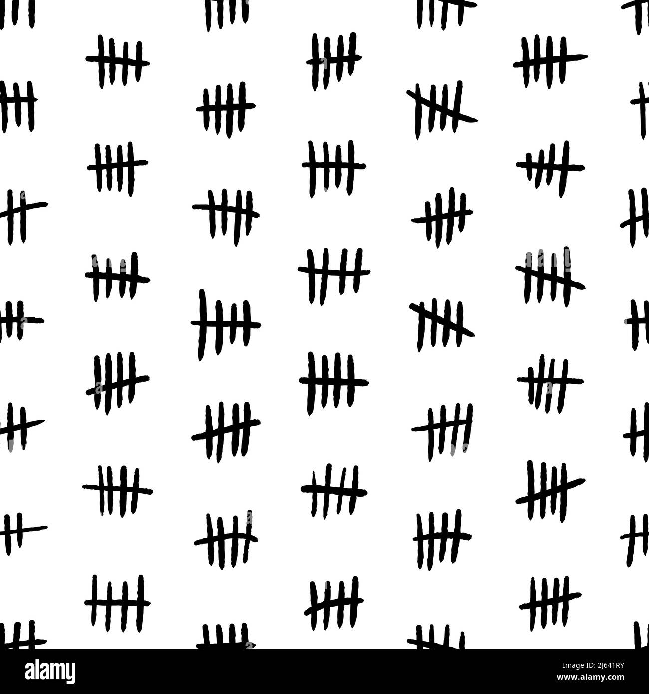 Tally marks seamless texture vector illustration. Tally marks black ...