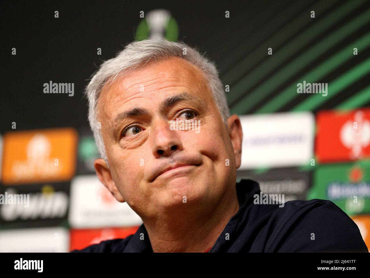 Roma manager Jose Mourinho during a press conference at the King Power ...