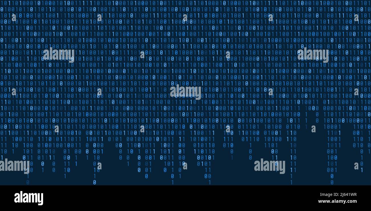 Technology Background Binary Code Cyber Texture Seamless Binary Code Matrix Vector Stock