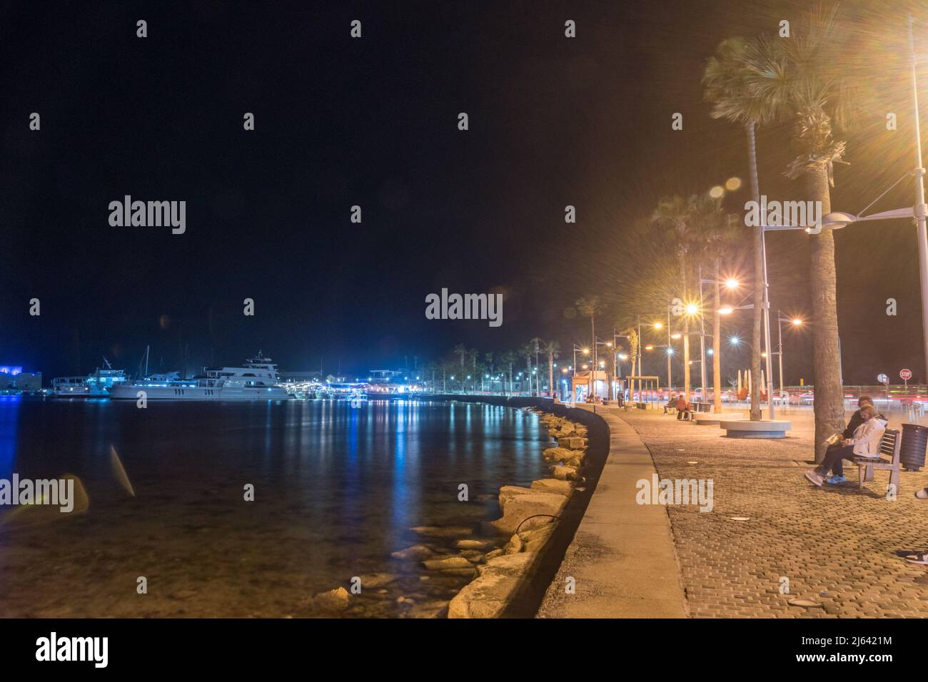 Paphos harbour sunset hi-res stock photography and images - Alamy