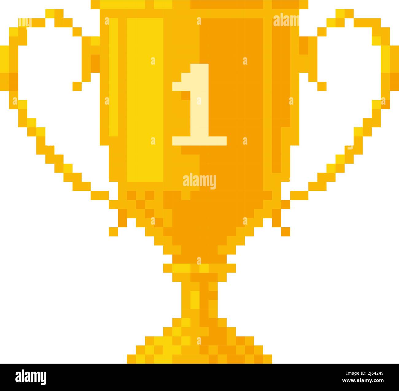 8 bit pixel sports cup. vector illustration Stock Vector Image & Art ...