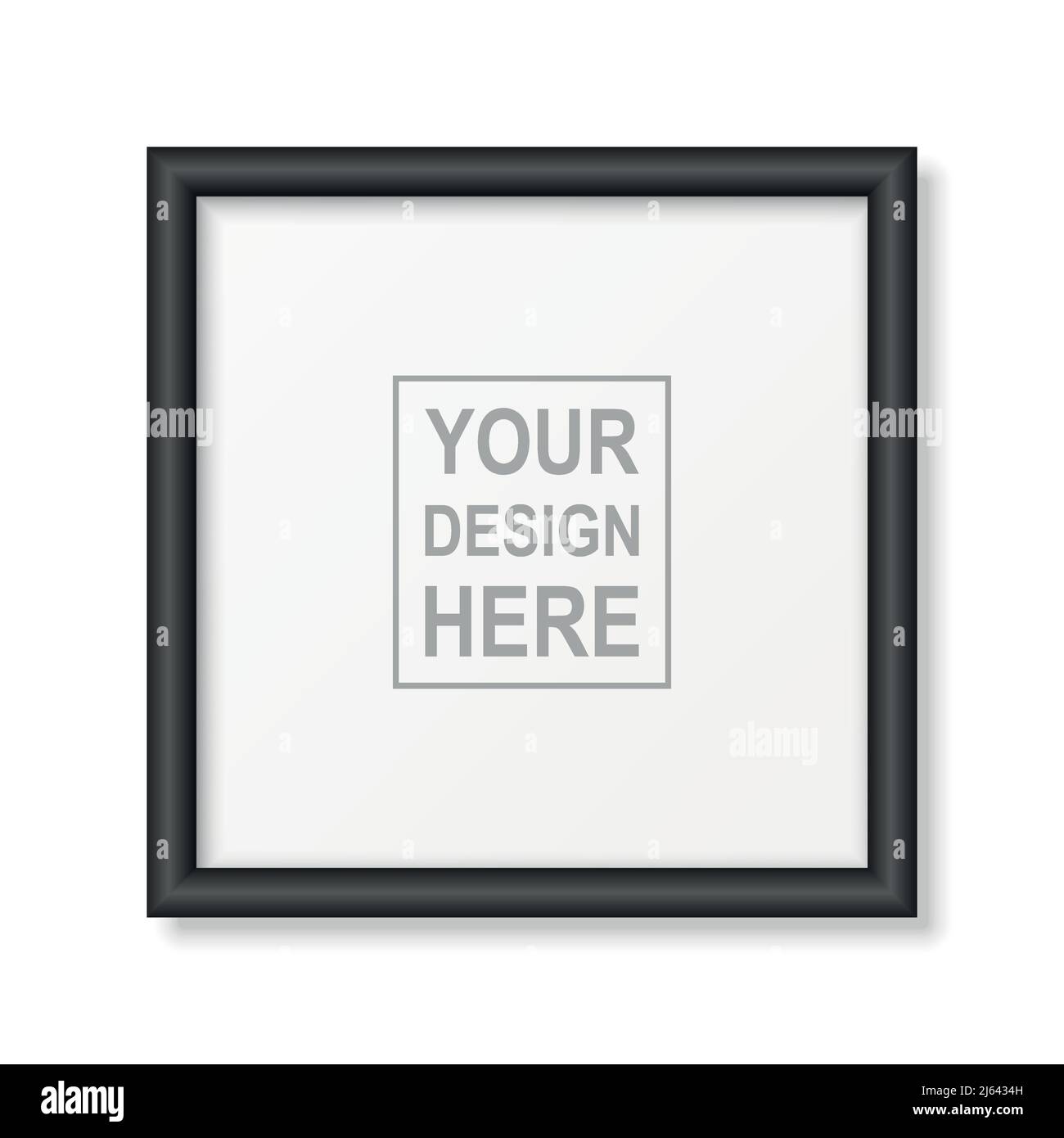 Vector 3d Realistic Black Square Plastic or Wooden Simple Modern ...