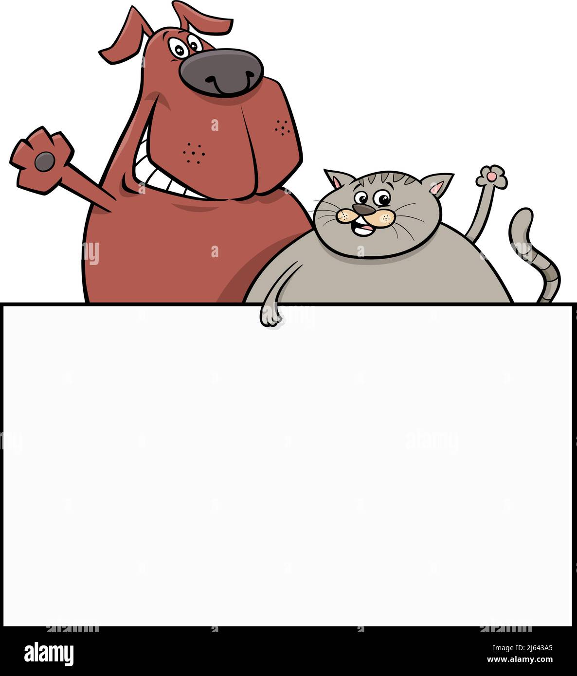 Cartoon cat board card hi-res stock photography and images - Alamy