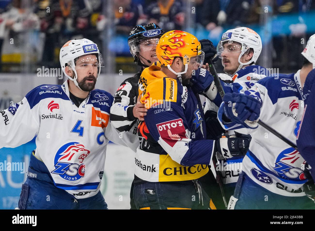 27.04.2022, Zug, Bossard Arena, Swiss National League Final Game 5: EV ...