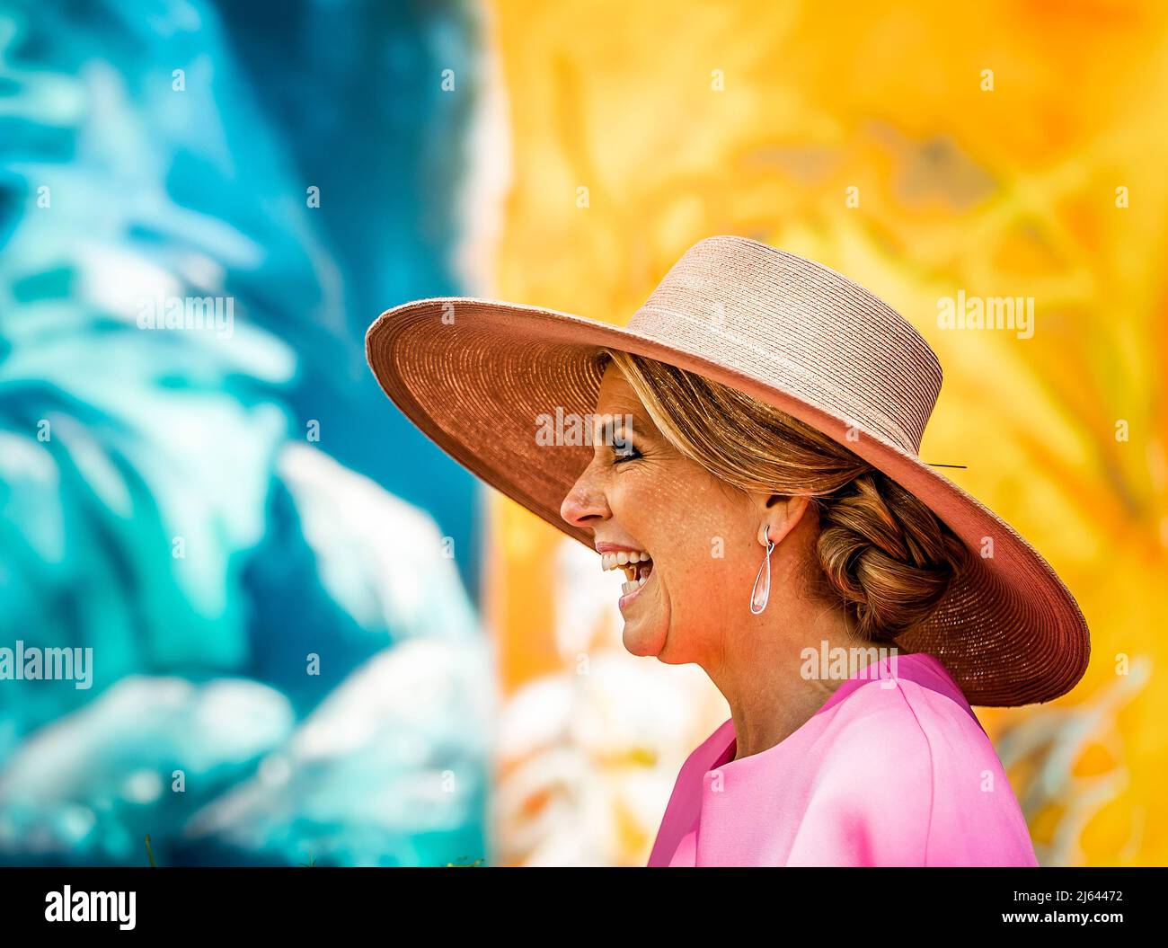 Queen Maxima of the Netherlands celebrating the King's 55th birthday ...