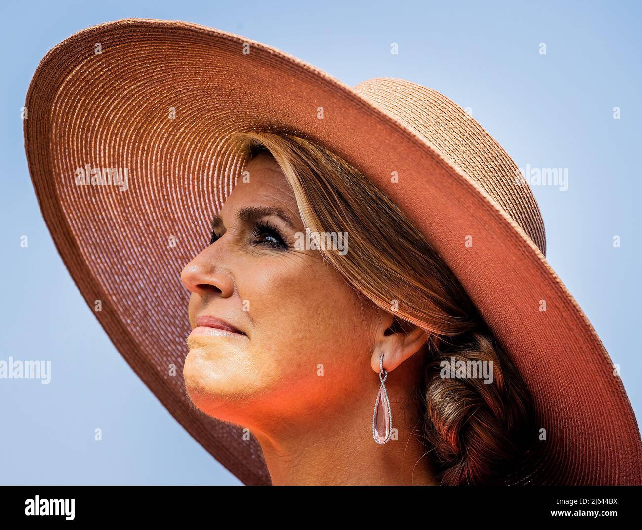 Queen Maxima of the Netherlands celebrating the King's 55th birthday ...