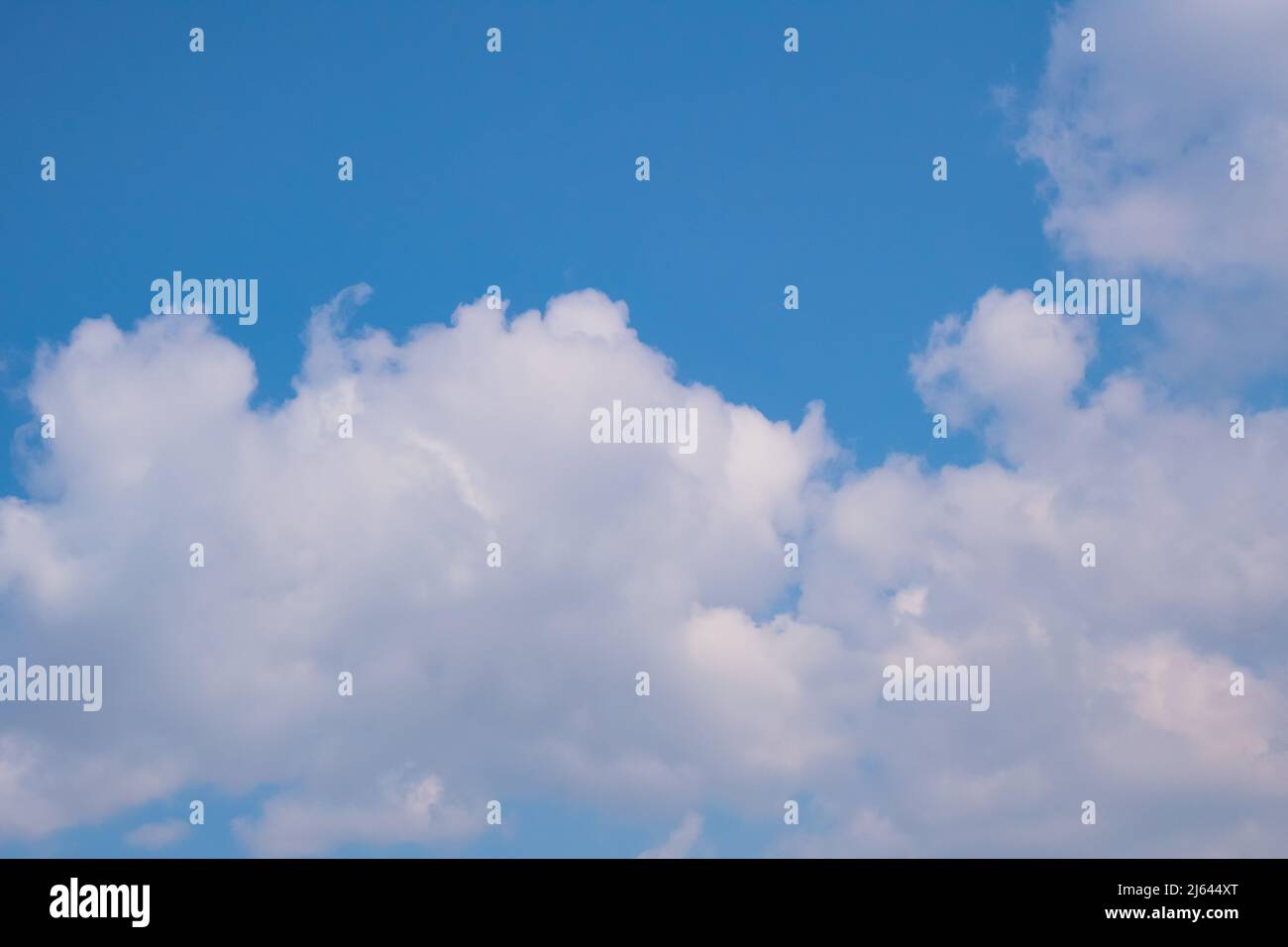 light and airy blue sky with closeup clouds. peace and heaven beautiful ...