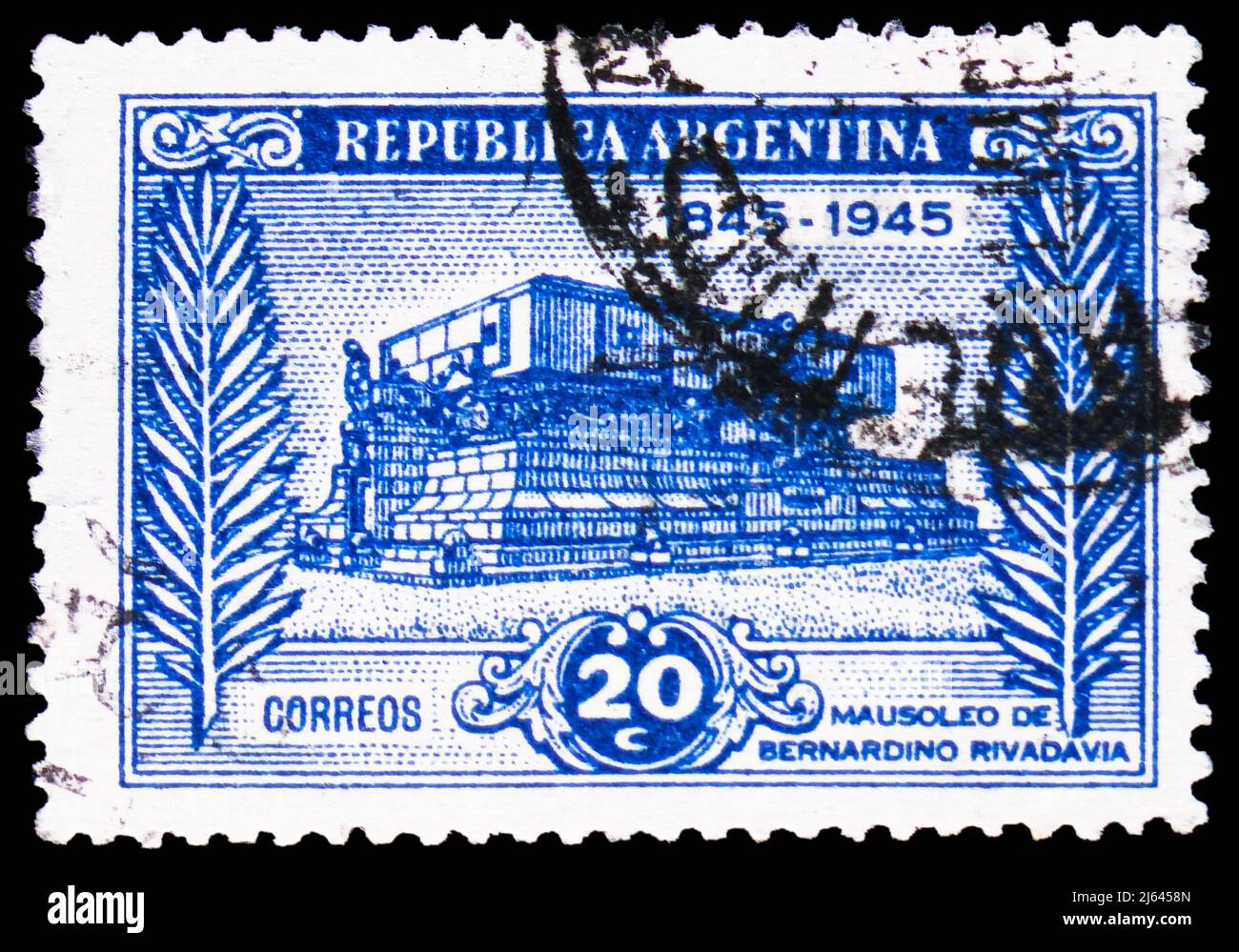 MOSCOW, RUSSIA - MARCH 27, 2022: Postage stamp printed in Argentina ...