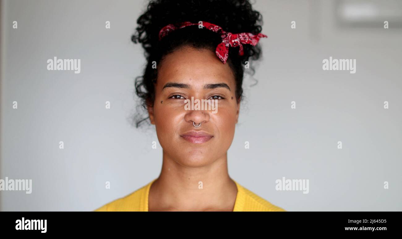 Brazilian woman smiling portrait. hispanic 20 year old girl authentic ...