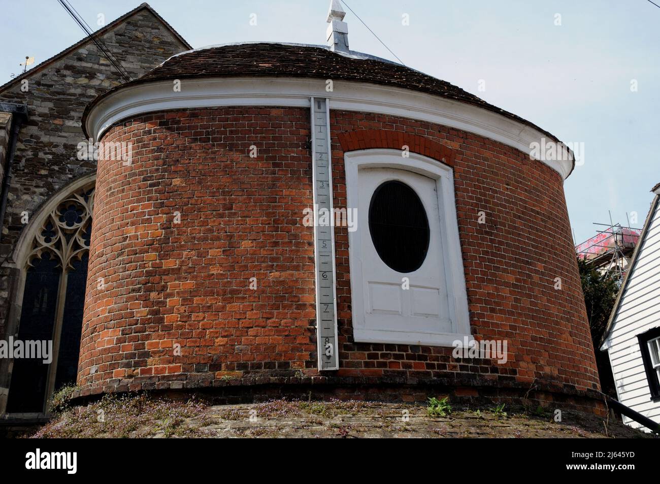 The brick buit wate cistern in the historic town of Rye in East Sussex ...